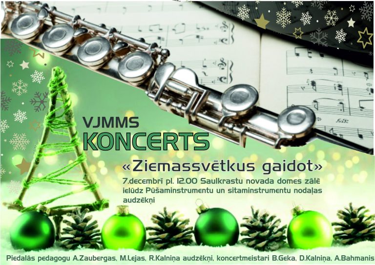 Decembrī – koncerti Ziemassvētku noskaņās — Vidzemes jūrmalas Mūzikas ...